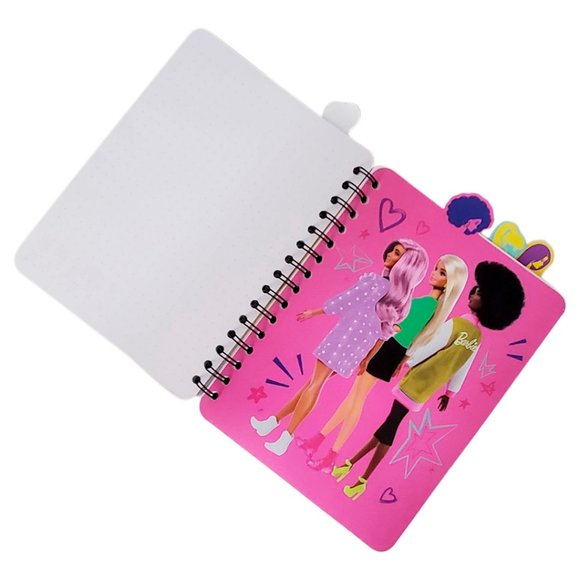 Barbie | Office | New Barbie Cute Pink Journal Diary 4 Tabs Spiral ...